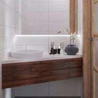 China Include Basin Yes Triangular Corner Bathroom Vanity Set with Mirror and Faucet for sale