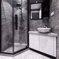 China Include Basin Yes Triangular Corner Bathroom Vanity Set with Mirror and Faucet for sale