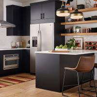China Customizable YALIG Luxury American Country Storage Kitchen Cabinets with Table for sale