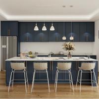 China Customizable YALIG Luxury American Country Storage Kitchen Cabinets with Table for sale