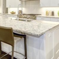China E1 Particleboard Italian Kitchen Cabinet Set with Modern Design and Ebony Marble Tops for sale