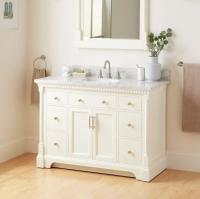 China European Antique Free Standing Wall Tile Sink Bathroom Vanity with Sintered Stone Top for sale