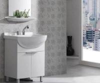 China End Luxury Modern Design 28 72 inch Fluted PVC Membrane Narrow Floating Bathroom Vanities Cabinet Set for sale