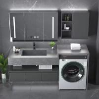 China Modern Bathroom Vanity with Sink LED Defogging Mirror Cabinet and Smart Sensor Light for sale