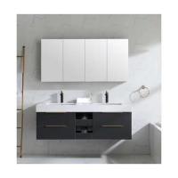 China Rectangle Luxury Hotel Bathroom Vanity with Sink and Storage Drawers in Modern Design for sale