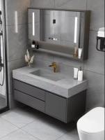China Rectangle Luxury Hotel Bathroom Vanity with Sink and Storage Drawers in Modern Design for sale