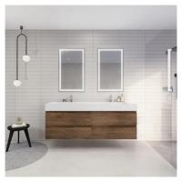 China Plywood Carcase Bathroom Vanity Cabinet Set with Modern Design and Sintered Stone Top for sale