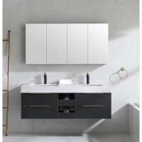 China Plywood Carcase Bathroom Vanity Cabinet Set with Modern Design and Sintered Stone Top for sale
