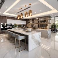 China Modern Simple Design Kitchen Furniture with Customized Veneer Color Custom Selection for sale