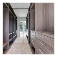 China Wood Grain Color Walk-In Armoire for Customer's Drawings and Multi-Storage Needs for sale