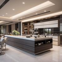 China European Style American High End Marble Sintered Stone Glass Lacquer Kitchen Cabinet for sale