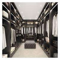 China End Black Lacquer Finish Customized Modern Minimalist Design Closets for Bedroom for sale