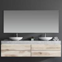 China Slim Bathroom Storage Floor Cabinet with Handle-Free Design and Countertop Included for sale