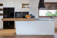 China Villa/Apartment American Oak Hardwood Custom Kitchen Cabinet with Doors and HDF Doors for sale