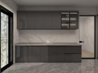 China Highly ODM/OEM American Standard Flat Pack High Gloss Luxury Plywood Kitchen Cabinets for sale