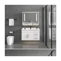 China Customized Color Mediterranean Style Modular Slate Countertop Bathroom Vanity Cabinets for sale