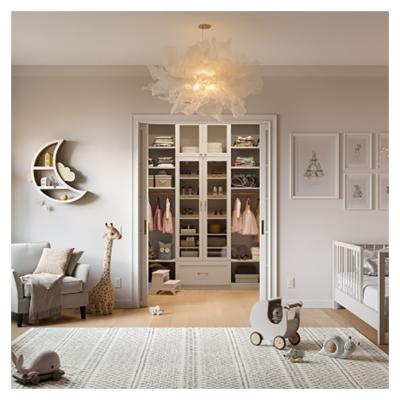 China Directly Sells Solid Wood Children Wardrobe for Storage Contemporary Design for sale