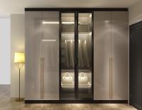 China 2D/3D PANEL Wood Style Glossy Bedroom Cabinet Sliding Door Wardrobe in Australia Standard for sale