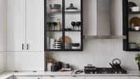 China Termite Proof Wall Kitchen Cabinet with Island in Classic Outdoor Industrial Style for sale