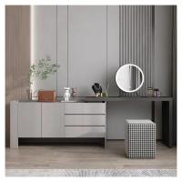 China Modern Wooden Dressing Table With Mirror for Bedroom Wall Cabinet and Clothes Wardrobe for sale