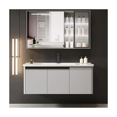 China Aluminum Defogger LED Illuminated Mirrored Cabinet for Stylish Bathroom Vanity Combo for sale