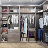 China Modern Style Custom Made Bedroom Storage Clothes Wardrobe with Wood Panel Design for sale
