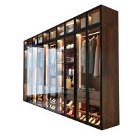 China Glass Door Wardrobe for YALIG Simple Style Bedroom Furniture Professional Customization for sale
