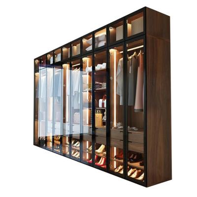 China Glass Door Wardrobe for YALIG Simple Style Bedroom Furniture Professional Customization for sale