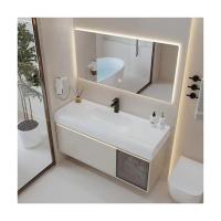 China Wall Mounted Bathroom Vanity Cabinet with Pvc Door Panel and Waterproof Wash Basin for sale