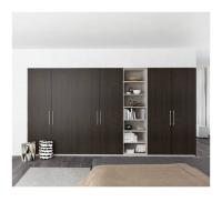 China Portable Bedroom Furniture Closet Custom Open Design for Modern Villa Veneer Wardrobes for sale