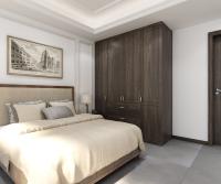 China Portable Bedroom Furniture Closet Custom Open Design for Modern Villa Veneer Wardrobes for sale