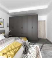 China Portable Bedroom Furniture Closet Custom Open Design for Modern Villa Veneer Wardrobes for sale
