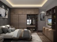 China Portable Bedroom Furniture Closet Custom Open Design for Modern Villa Veneer Wardrobes for sale