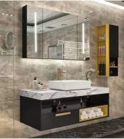 China Modern Style Vanity Combo Luxury Bathroom Vanities with Automatic Cabinet in Malaysia for sale