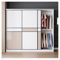 China Bedroom Furniture Latest Modern Simple 3 Door Wooden Sliding Wardrobe with 2D/3D Design for sale