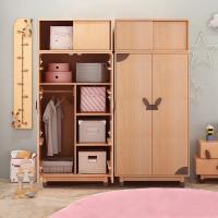 China Modern Style MDF Wooden Kid Fixable Design Bedroom Wardrobe with Smart Storage Closet for sale