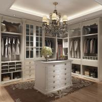 China Wood Style PANEL Big Corner Open Wardrobe Cabinet for Home Villa Hotel Apartment Bedroom for sale
