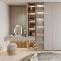 China Adjustable Glass Mirror Dressing Wardrobe for Modern Bedroom Organization Solutio for sale