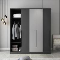 China Customized Matte Grey Wardrobe Closet with Contemporary Design Style and PANEL Wood Style for sale