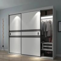 China Wood Style PANEL MDF Cupboards With Sliding Door for Newest Design Built-in Wardrobes for sale