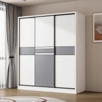 China Wood Style PANEL MDF Cupboards With Sliding Door for Newest Design Built-in Wardrobes for sale