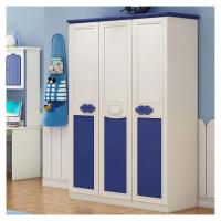China Bedroom Blue Closet Furniture For Children Wardrobe PANEL Wood Style Mail Packing N for sale