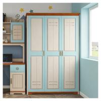 China Bedroom Blue Closet Furniture For Children Wardrobe PANEL Wood Style Mail Packing N for sale