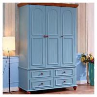 China Bedroom Blue Closet Furniture For Children Wardrobe PANEL Wood Style Mail Packing N for sale