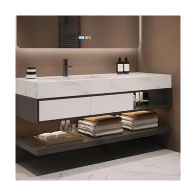 China Imported Commercial Bathroom Vanities with Solid Wood Door Material and Basin Included for sale