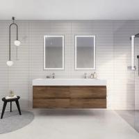 China Modern Bathroom Vanity Cabinet in Customized Color for Hotel and Apartment Bathrooms for sale