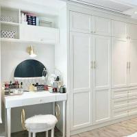 China end Home Furniture White Lacquer Shaker Style Design Cabinet Closet with MR HDF Board for sale