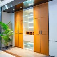 China YALIG Models Leather Doors Wardrobe Door Designs with Wooden Material for sale