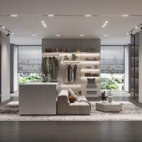 China Modern MR HDF Board Island Wardrobe Customized for High End Design and Functionality for sale