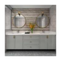 China Two Sets Sinks and Faucets Large Bathroom Vanity Set with Separate Mirror Width 38-46 for sale